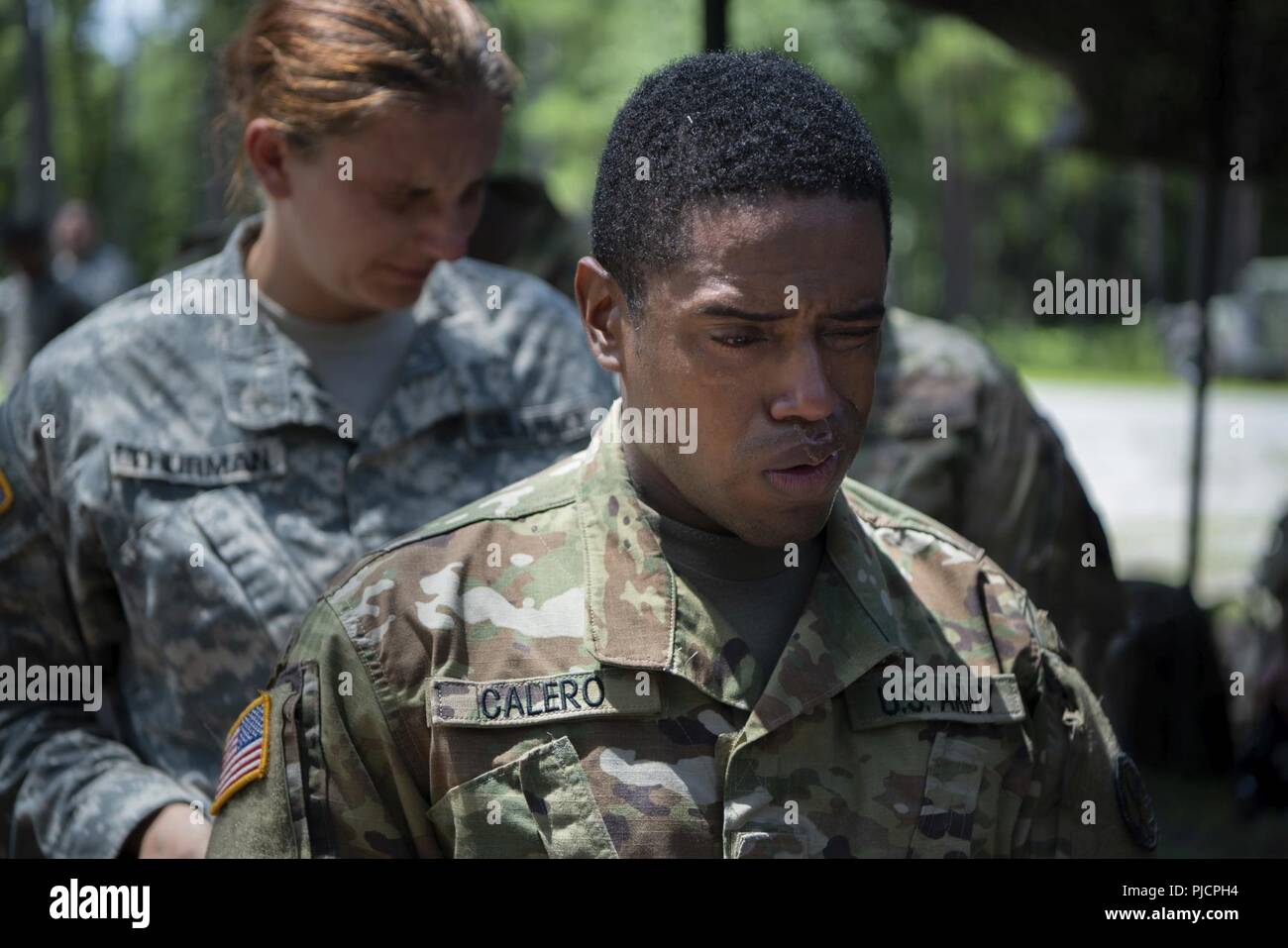 Pvt. Alejandro Calero, a U.S. Army Reserve military police Soldier from ...