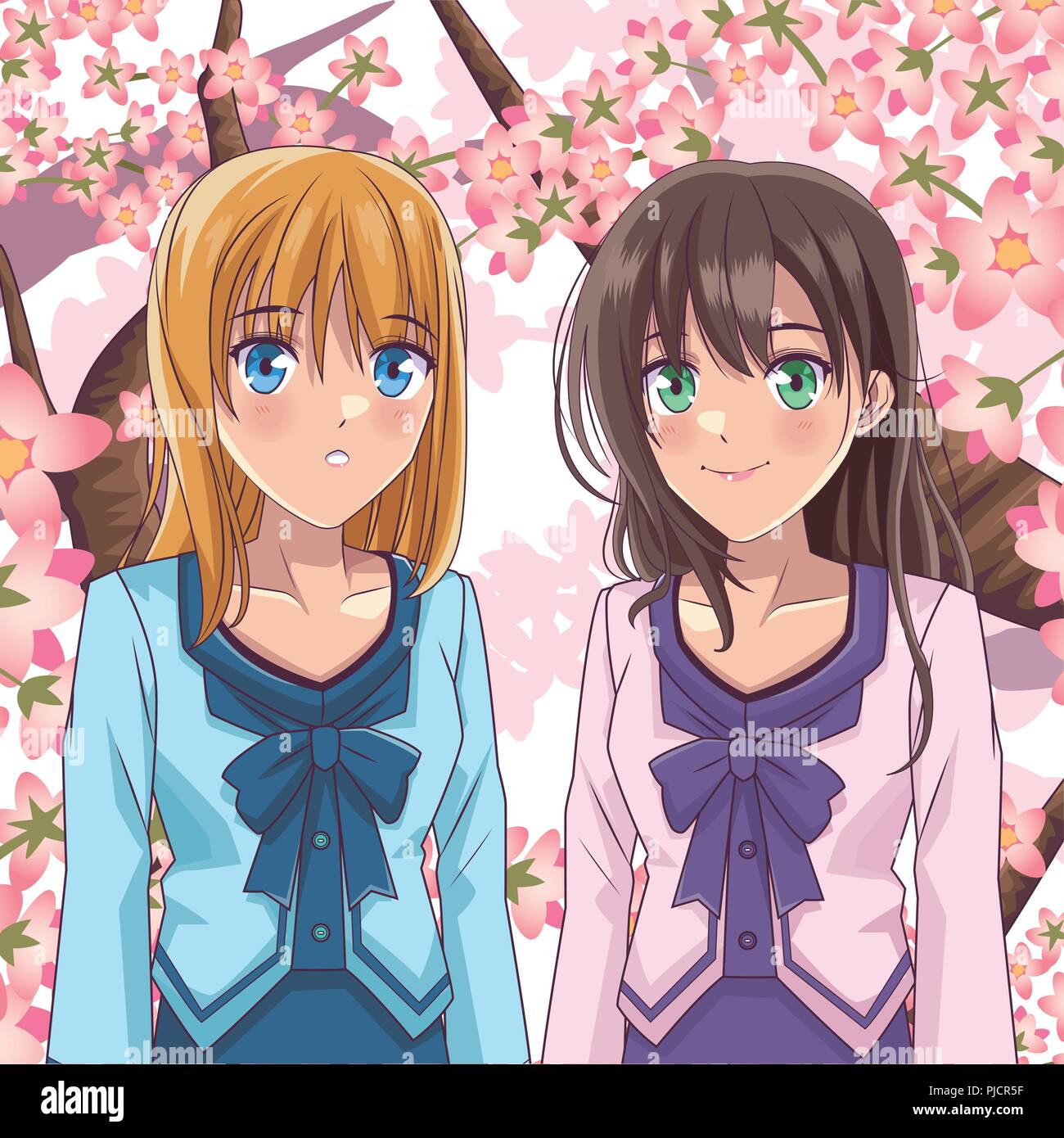 Beautiful manga Stock Vector Images - Alamy