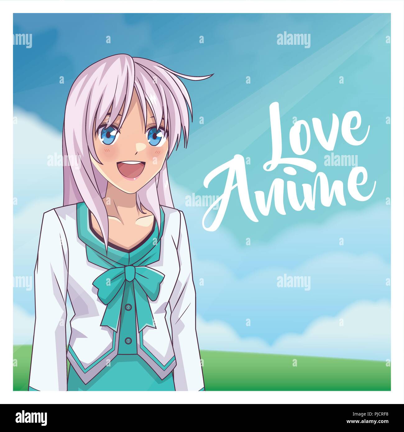 Love anime woman cartoon Stock Vector Image & Art - Alamy