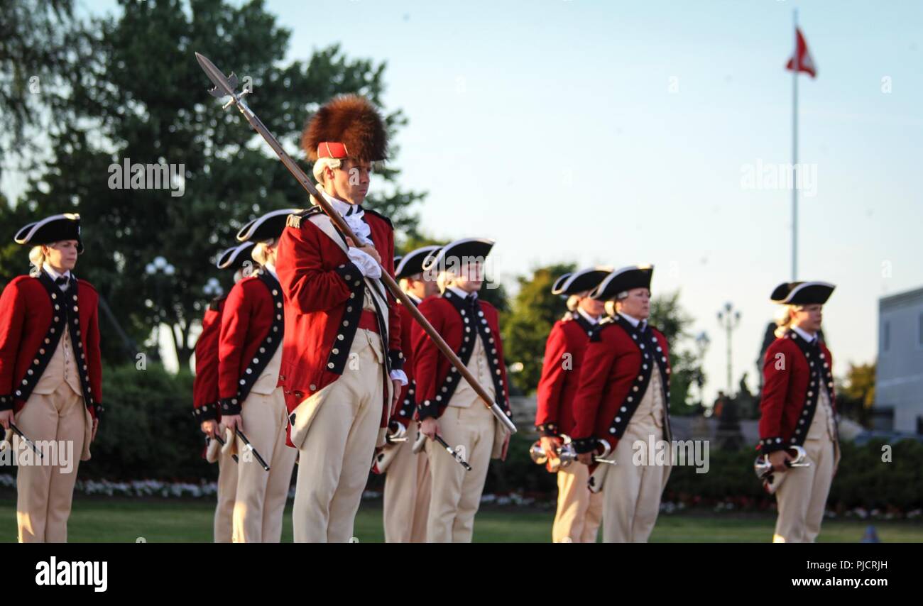 The massed pipes and drums and the ceremonial guard hi-res stock ...