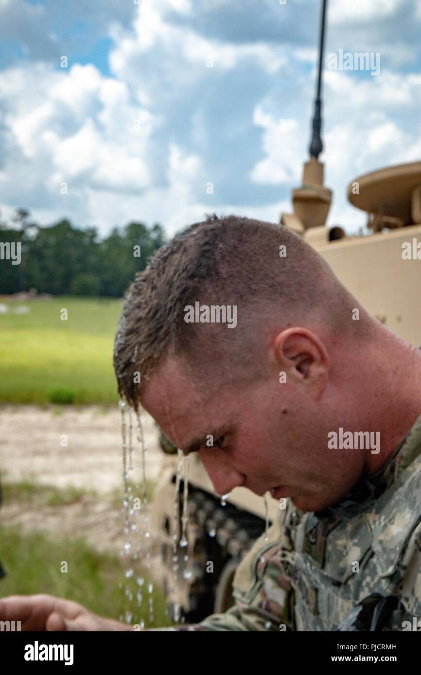 Assistant Gunner Pfc.Terry Tompakou of B Co, 6th Squadron, 8th Cavalry ...