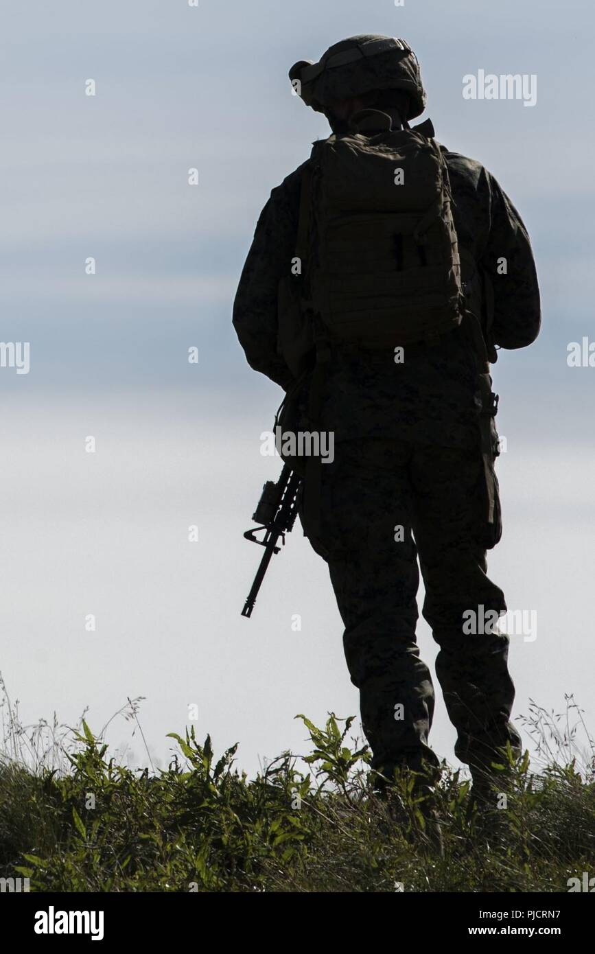 U.S. Marine Corps Cpl. Maverick Brastrup, with Delta Company, 4th Law ...