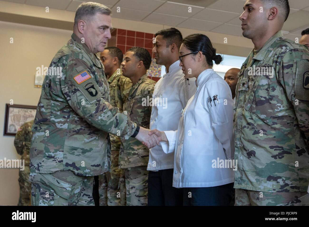 U.S. Army Chief of Staff, Gen. Mark A. Milley, visits the 16th Combat ...