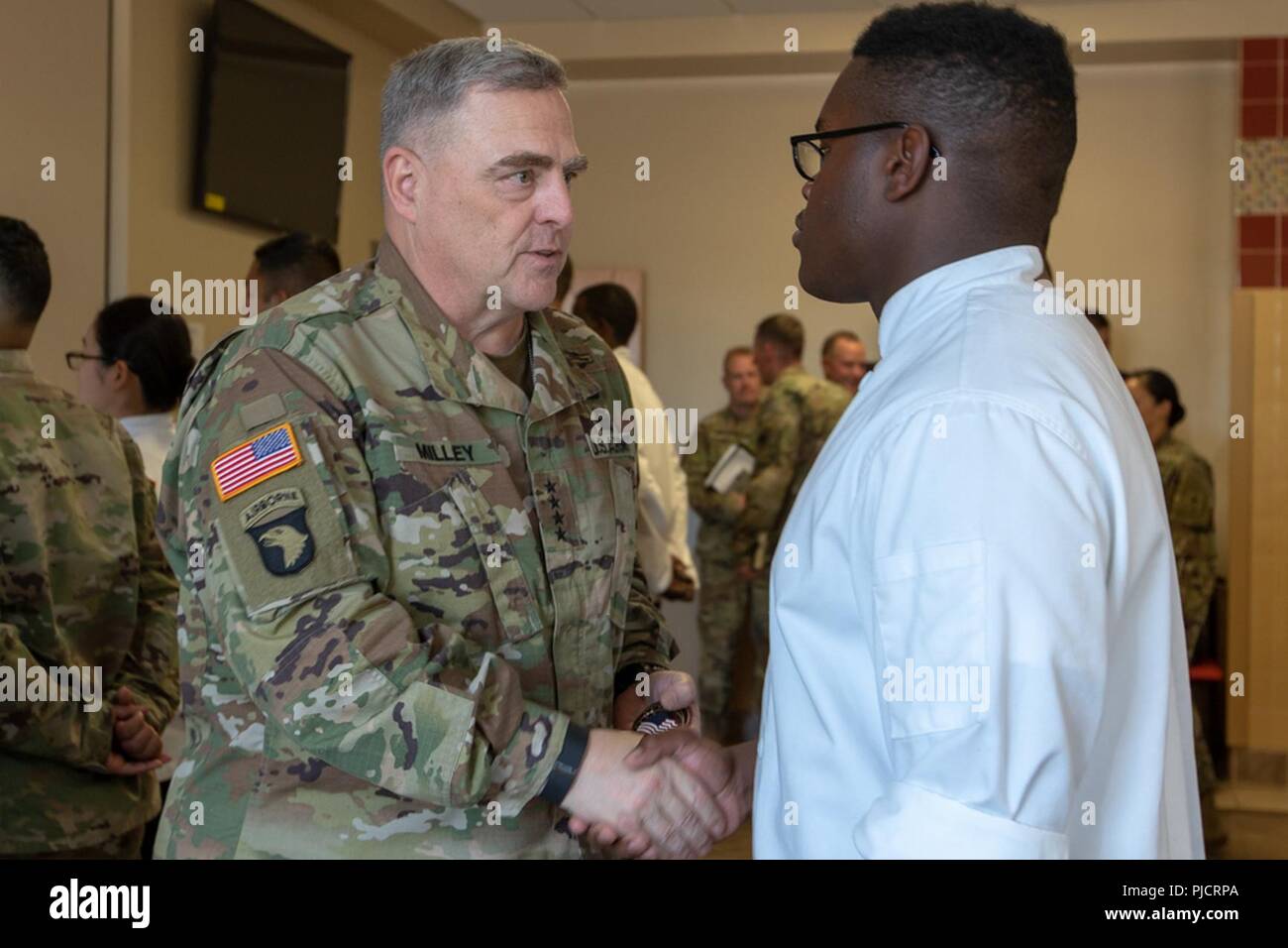 U.S. Army Chief of Staff, Gen. Mark A. Milley, visits the 16th Combat ...