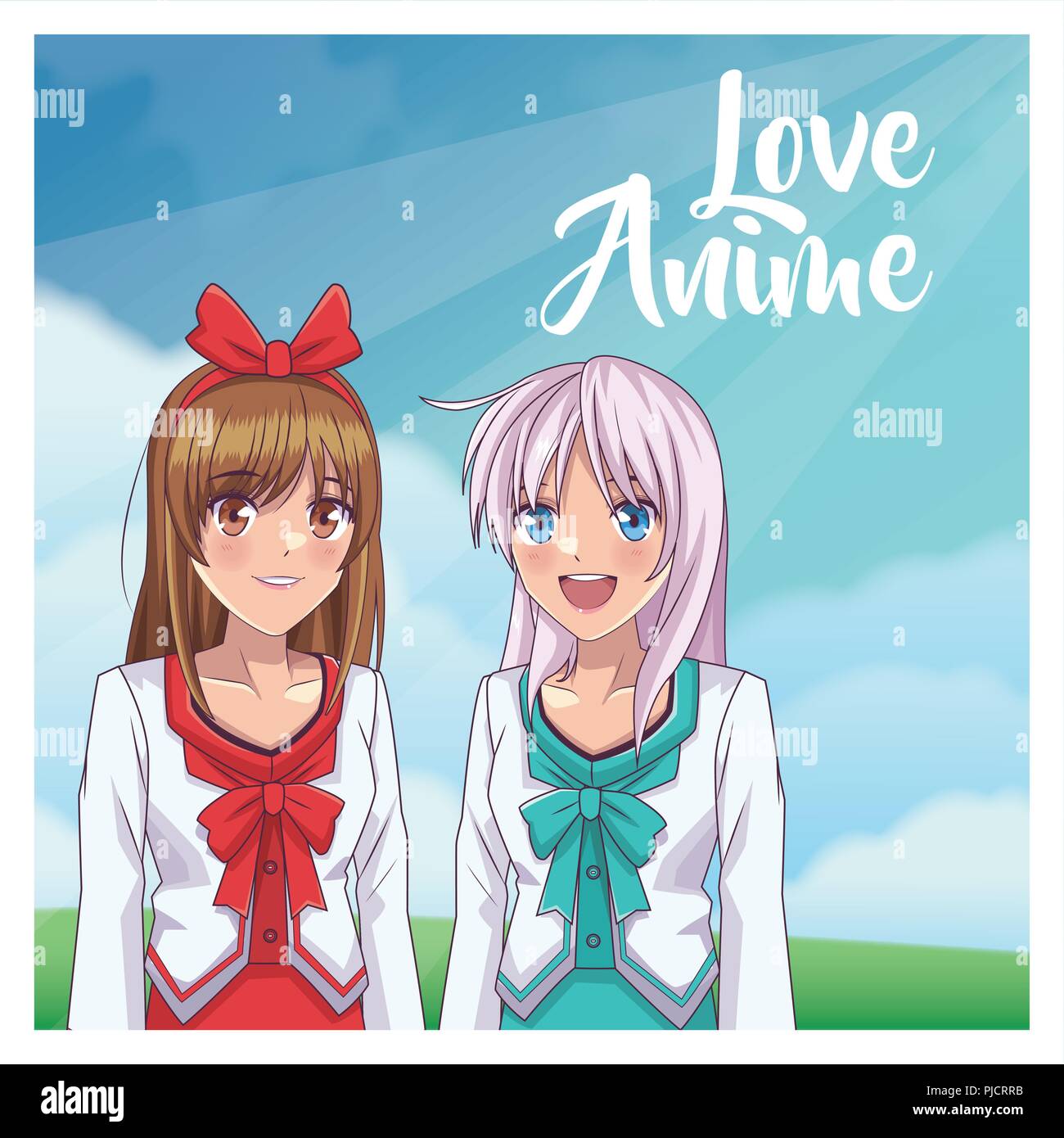 Love anime woman cartoon Stock Vector Image & Art - Alamy