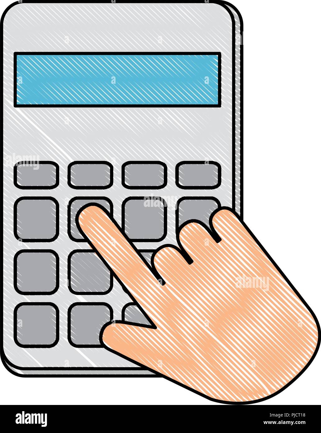 hands with calculator math isolated icon vector illustration design ...