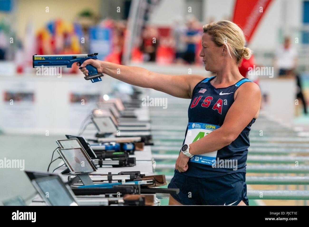 Maj. Michelle Kelly, the 1st Space Brigade S4 in Colorado Springs ...