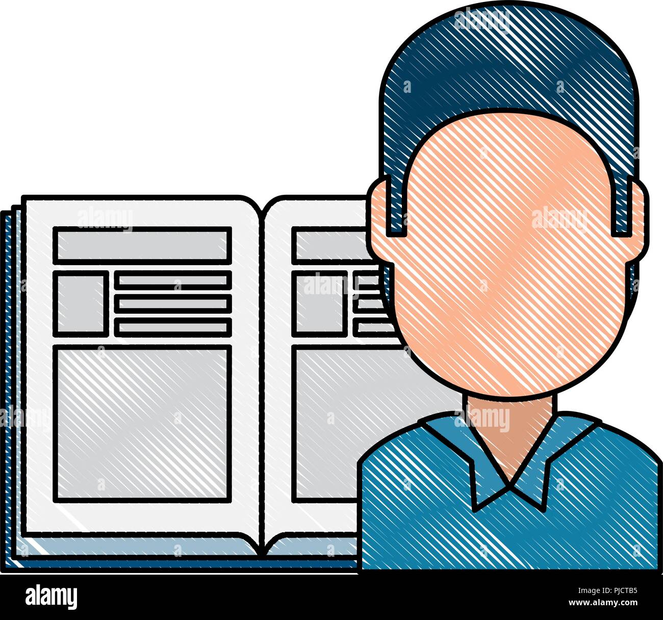 young man with text book vector illustration design Stock Vector Image ...