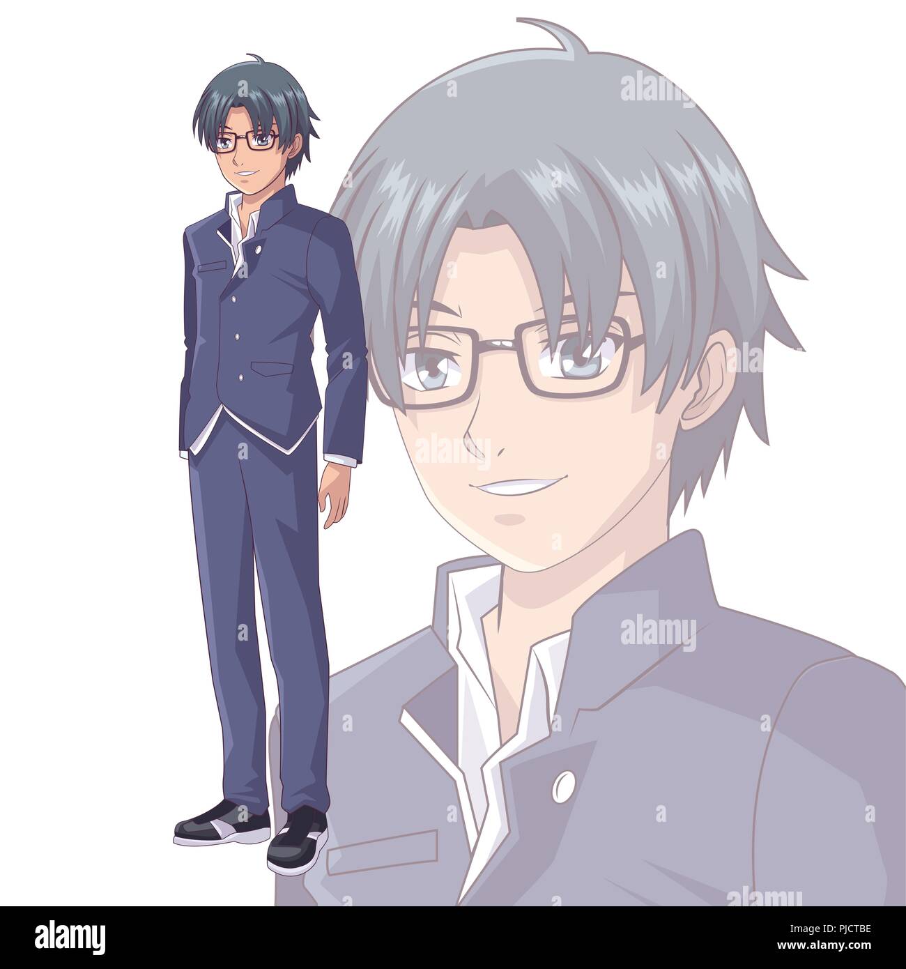 Young man manga cartoon Stock Vector Image & Art - Alamy