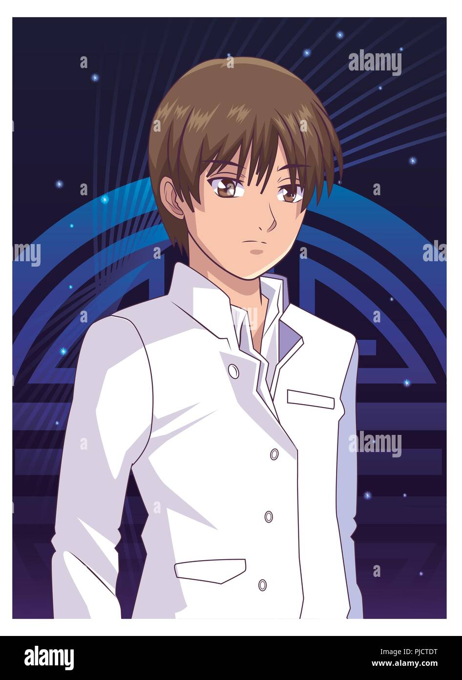 Young man anime cartoon Stock Vector Image & Art - Alamy
