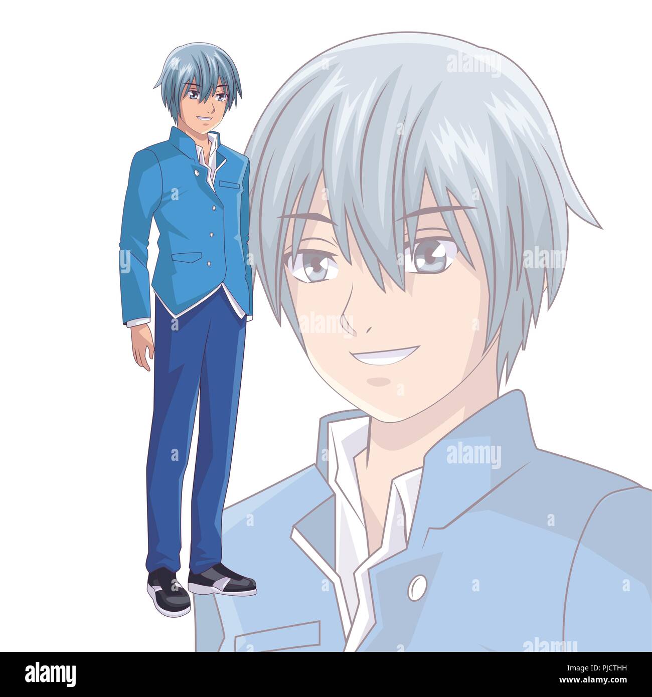 Young man manga cartoon Stock Vector Image & Art - Alamy