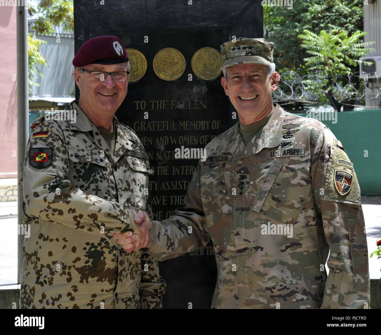 KABUL, Afghanistan (July 6, 2018) -- German Gen. Eberhard Zorn, German ...