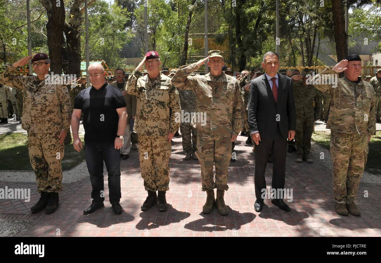 KABUL, Afghanistan (July 6, 2018) -- German Gen. Eberhard Zorn, German ...