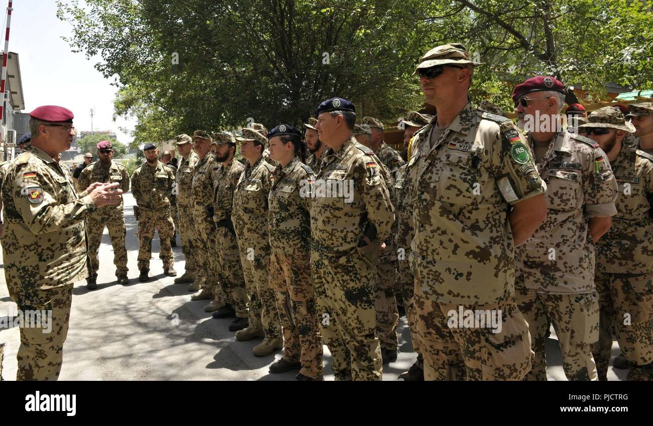 KABUL, Afghanistan (July 6, 2018) -- German Gen. Eberhard Zorn, German ...