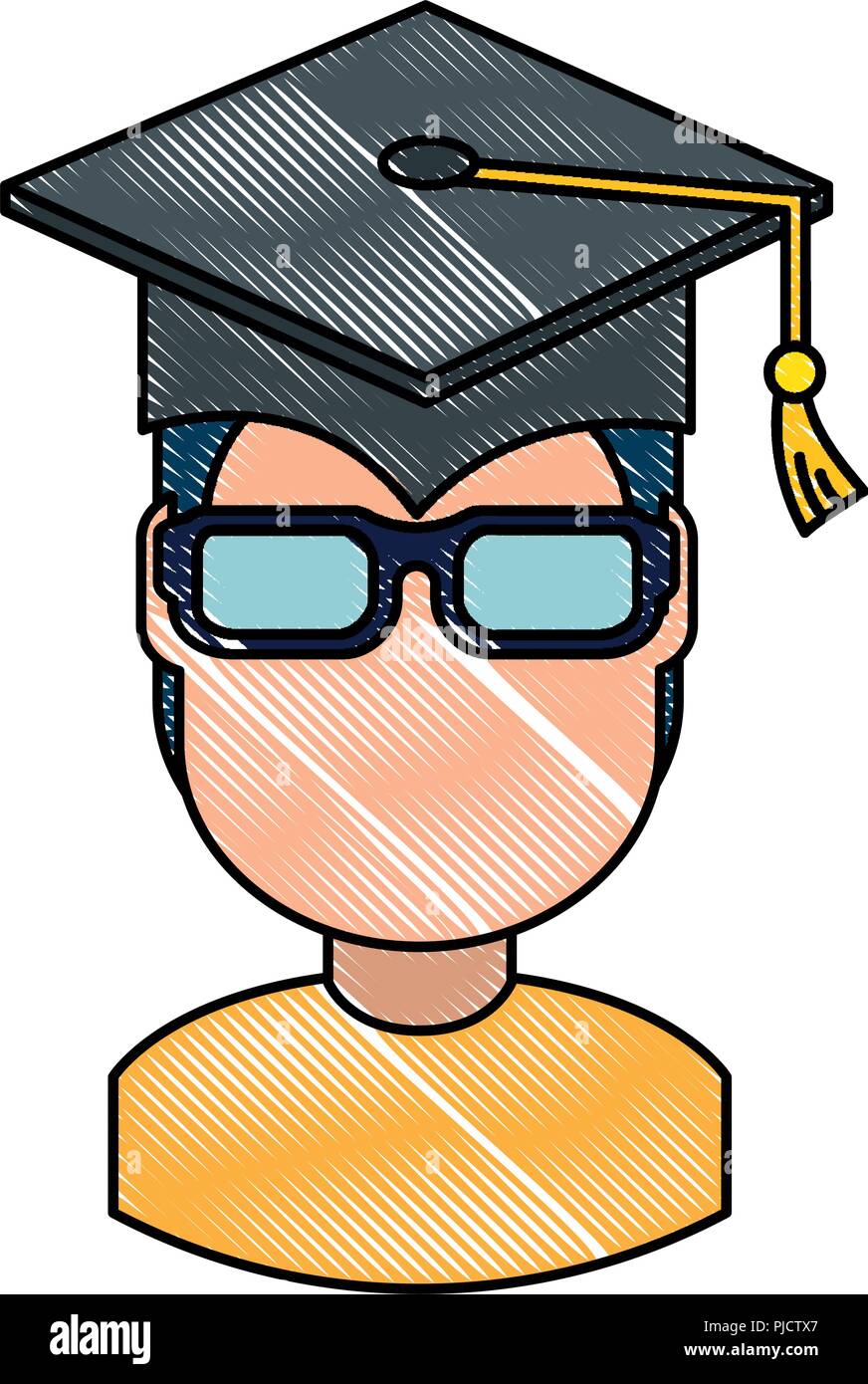 student graduated avatar character vector illustration design Stock ...