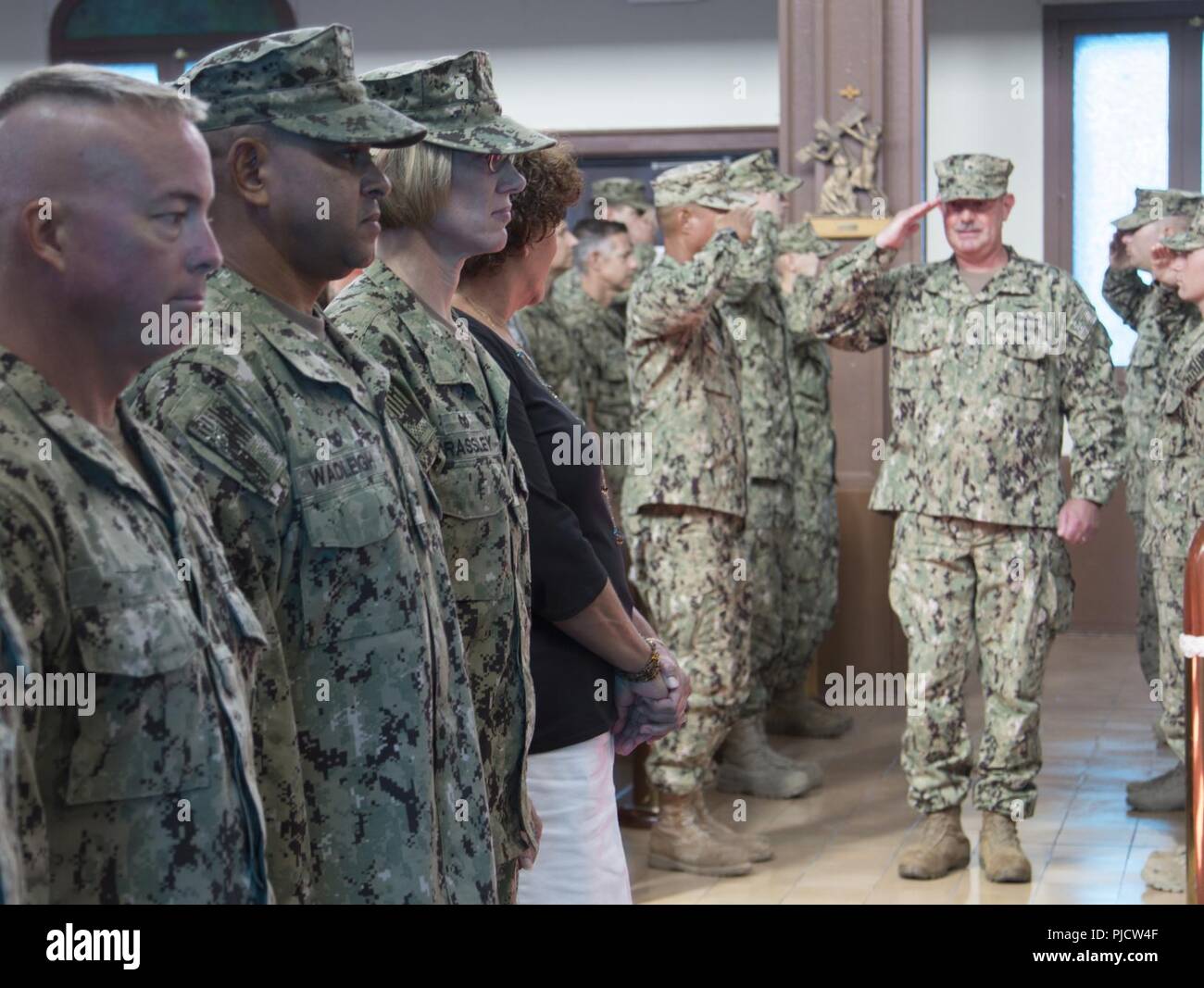 Outgoing Maritime Security Detachment Commander, Coast Guard Capt ...