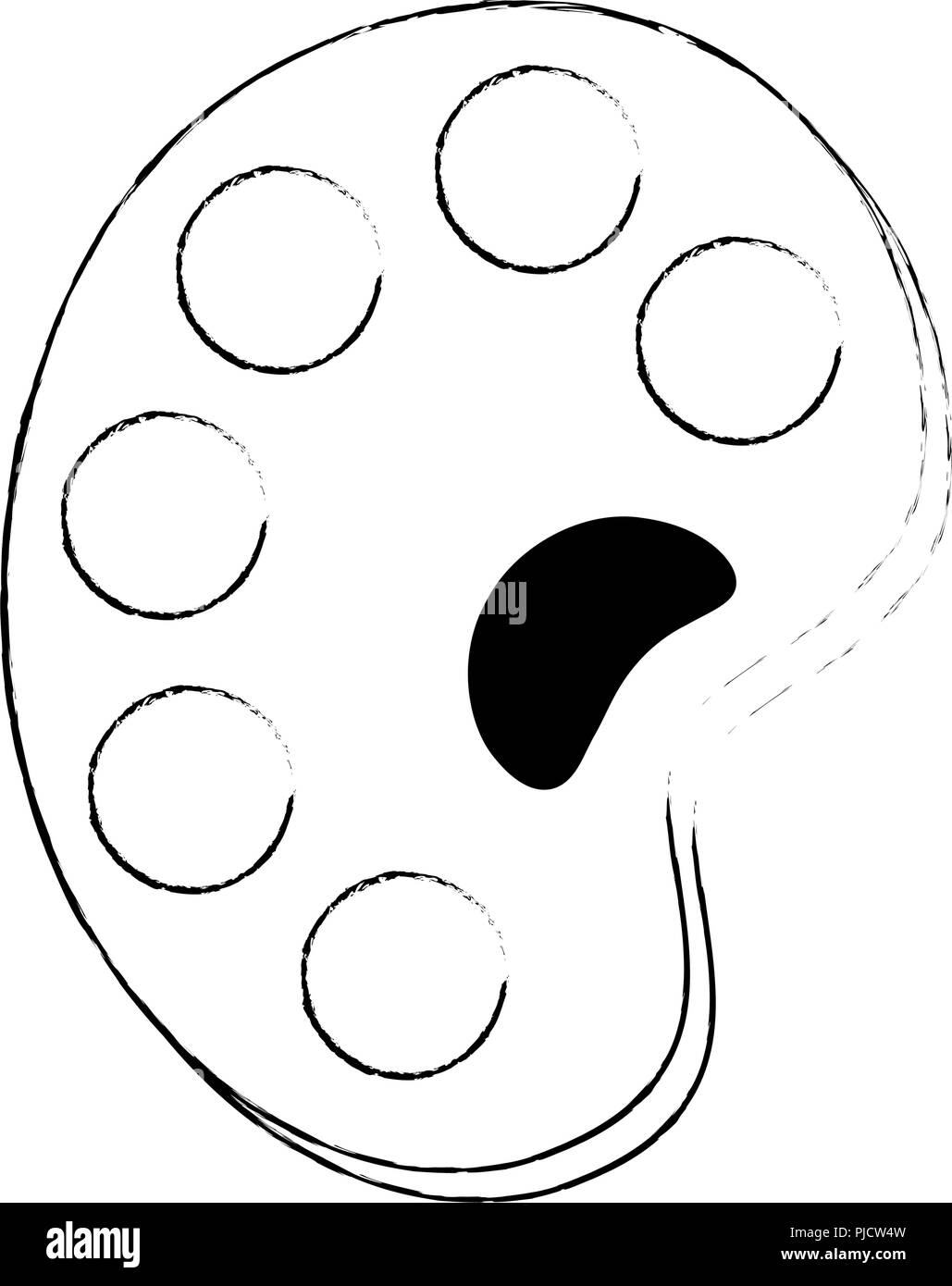 paint pallette isolated icon vector illustration design Stock Vector ...