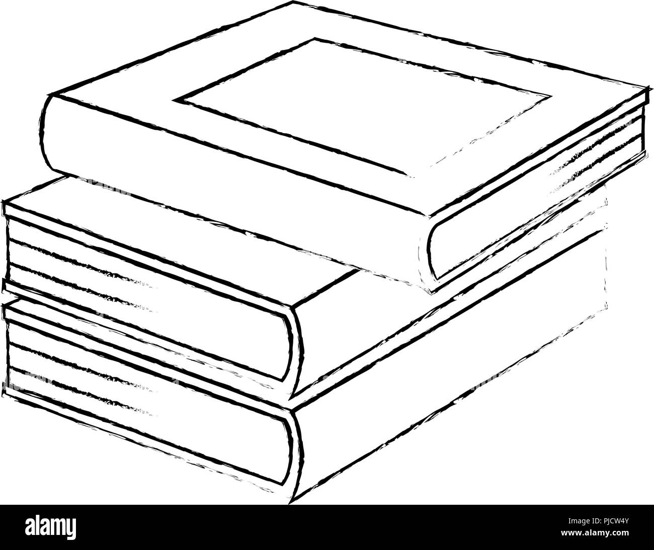 pile text books isolated icon vector illustration design Stock Vector ...