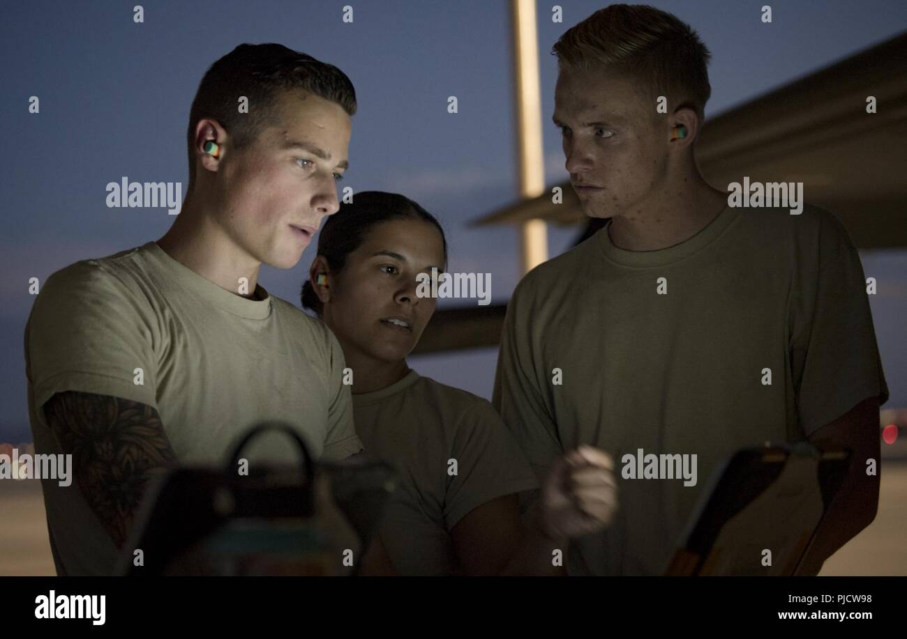 Senior Airman Alan Roach, Staff Sgt. Samantha Stimeling and Airman 1st ...