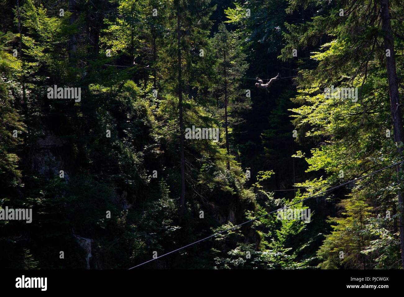 Single line rope bridge hi-res stock photography and images - Alamy