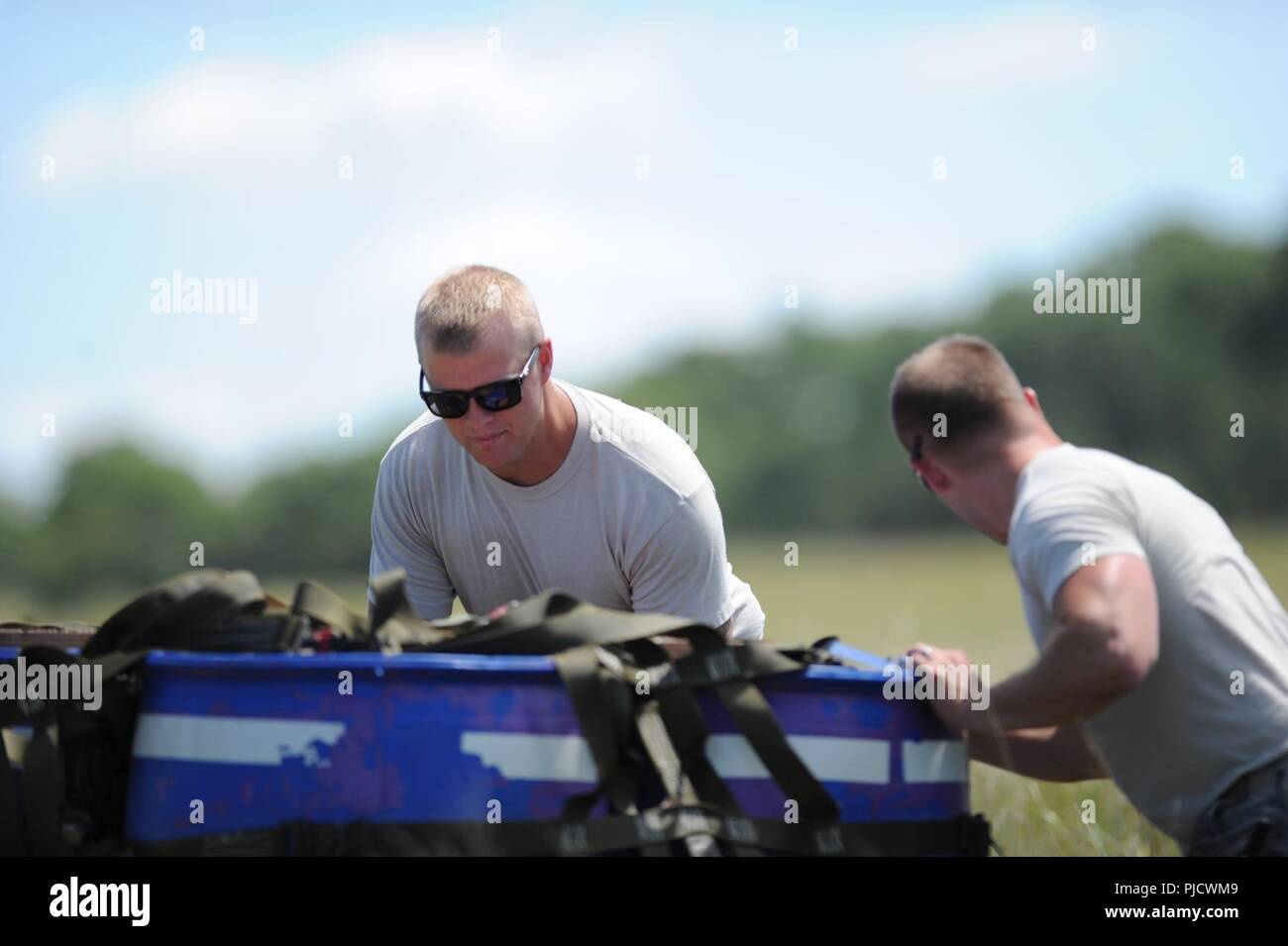27th Aerial Port Squadron Staff Sgt. David Hambly and Senior Airman ...