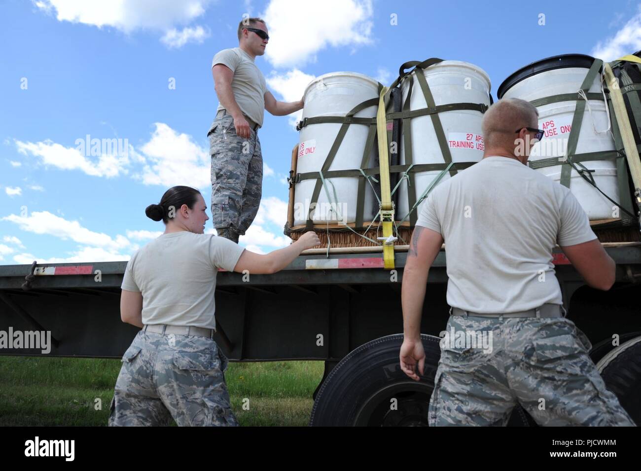 27th Aerial Port Squadron Staff Sgt. David Hambly and Senior Airman ...