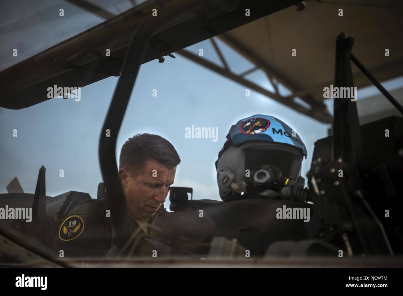 Major General Patrick Doherty, Commander, 19th Air Force, prepares to ...