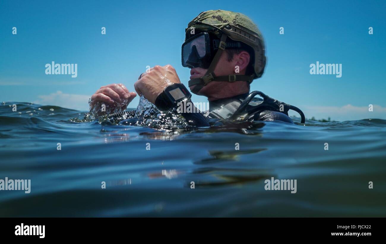 U.S. Navy Sea, Air, and Land Team Members conduct military dive ...