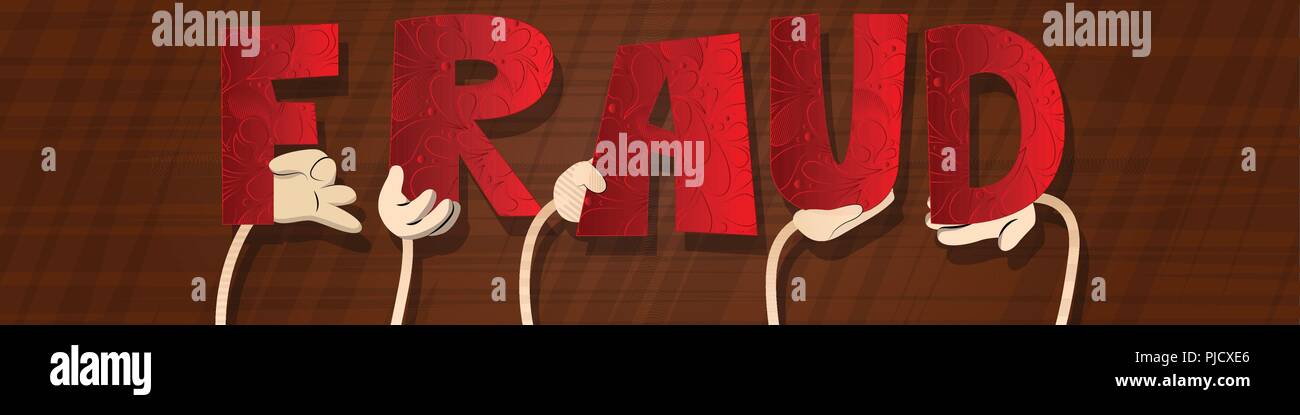 Diverse hands holding letters of the alphabet created the word Fraud ...