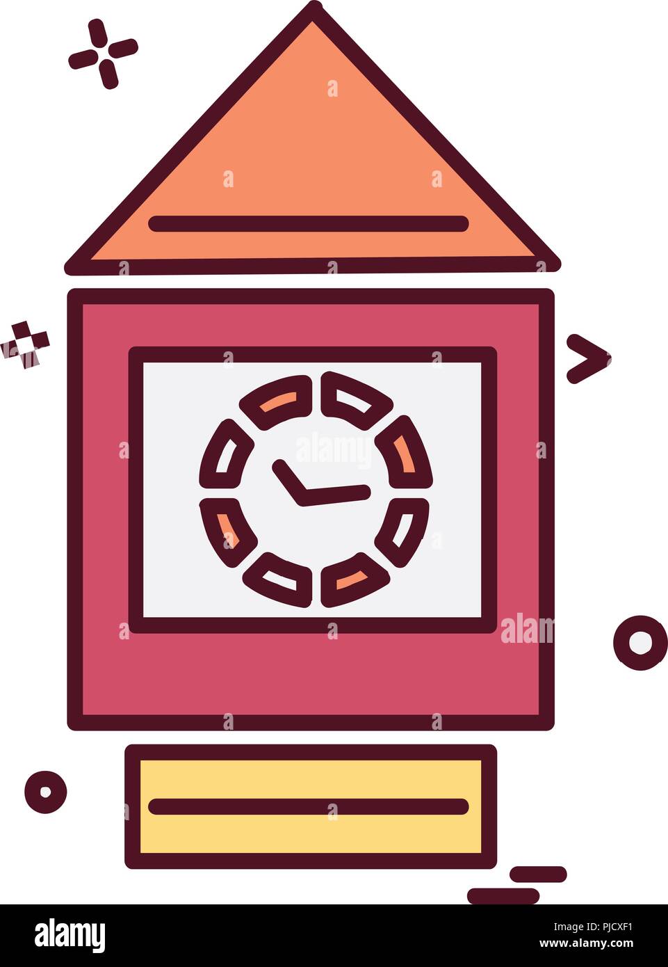 Clock icon design vector Stock Vector Image & Art - Alamy