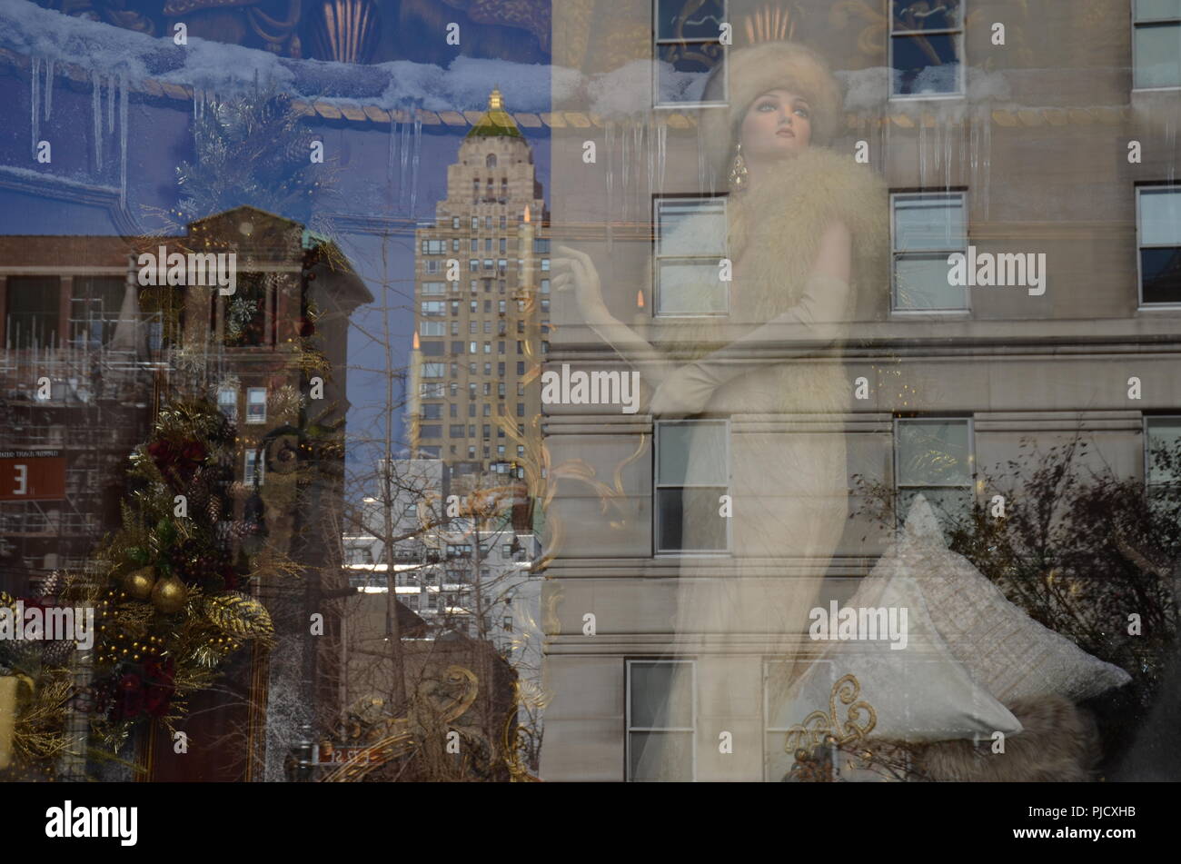 Spectacular window display at Ralph Lauren in NYC on December 11, 2013 ...