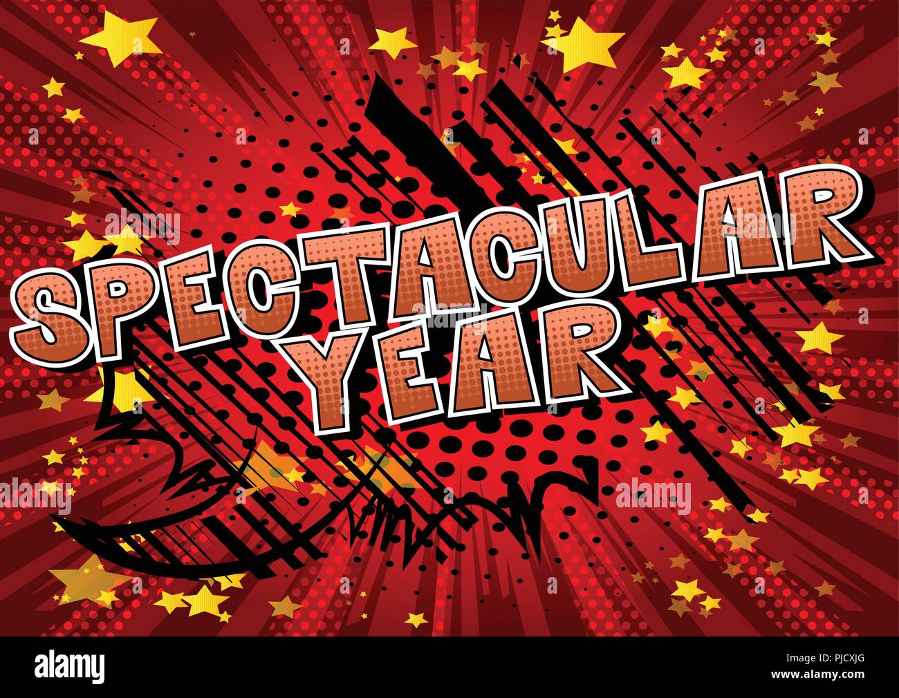 Spectacular Year - Vector illustrated comic book style phrase Stock ...