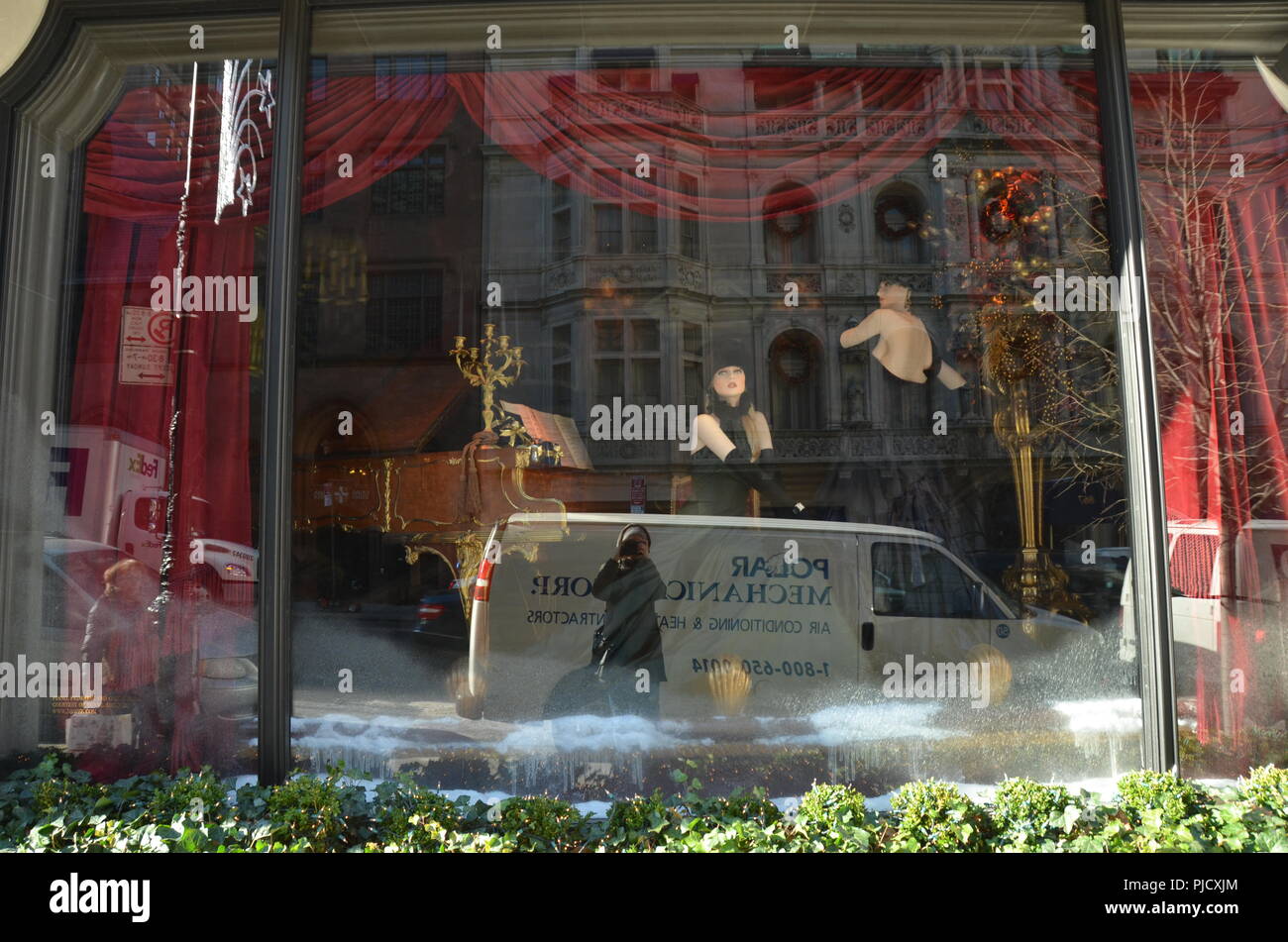 Spectacular window display at Ralph Lauren in NYC on December 11, 2013 ...