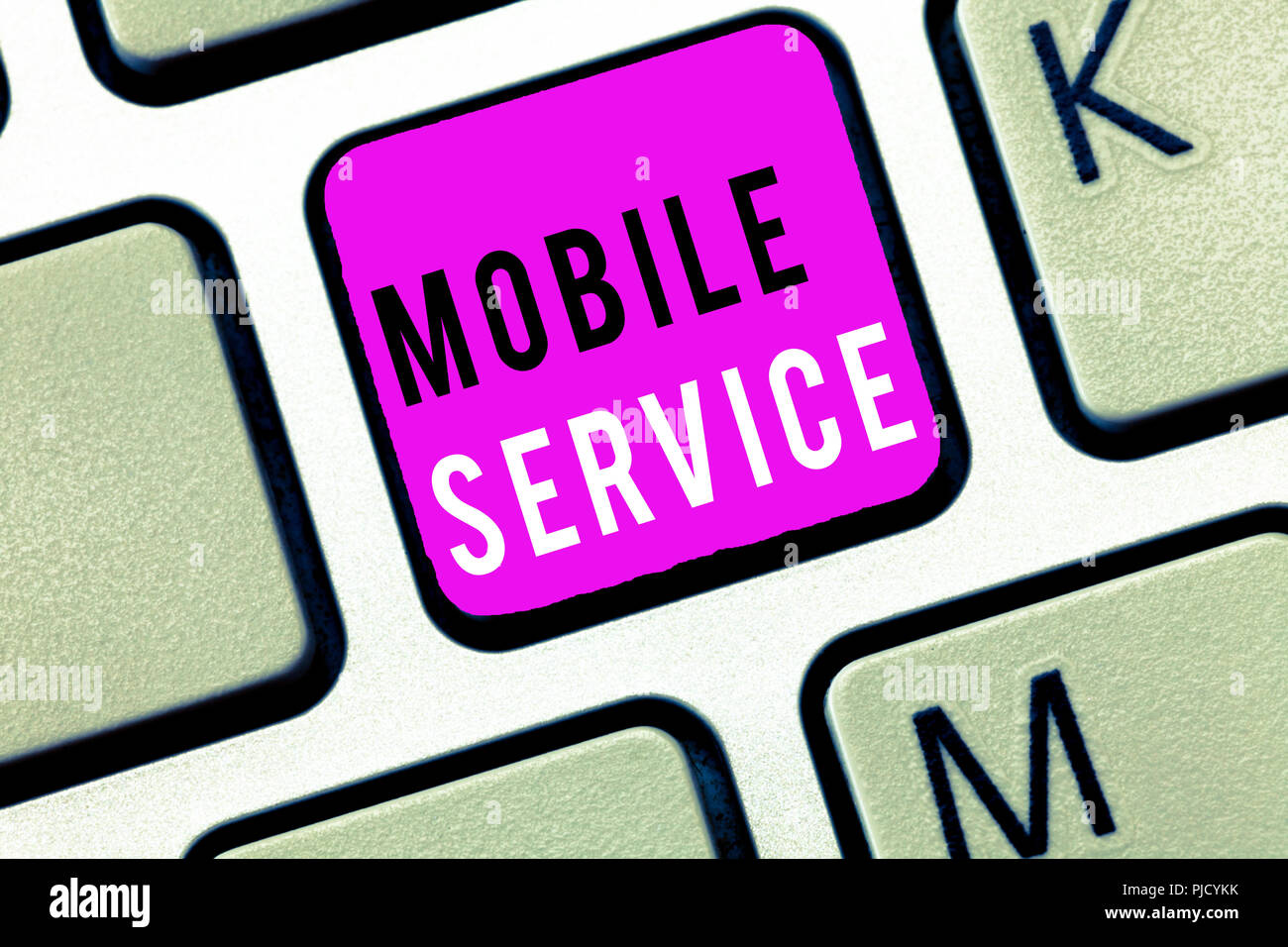 Handwriting text Mobile Service. Concept meaning Radio communication ...