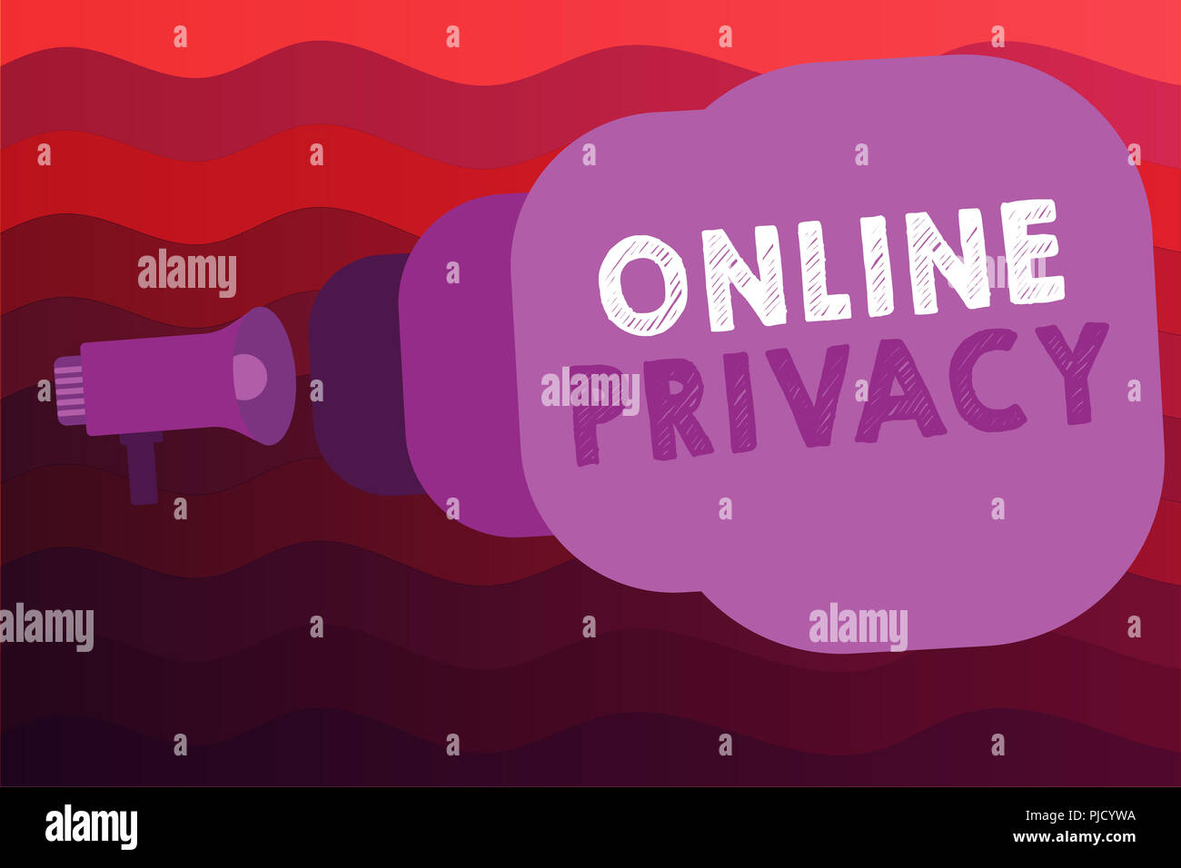 Conceptual hand writing showing Online Privacy. Business photo ...