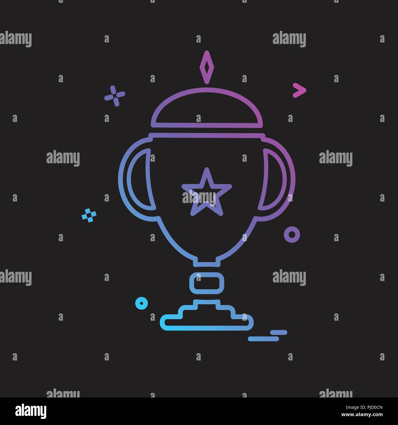 Trophy icon design vector Stock Vector Image & Art - Alamy