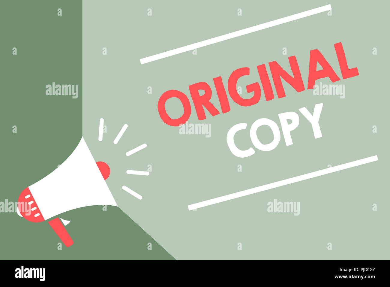 Handwriting text Original Copy. Concept meaning Main Script Unprinted ...