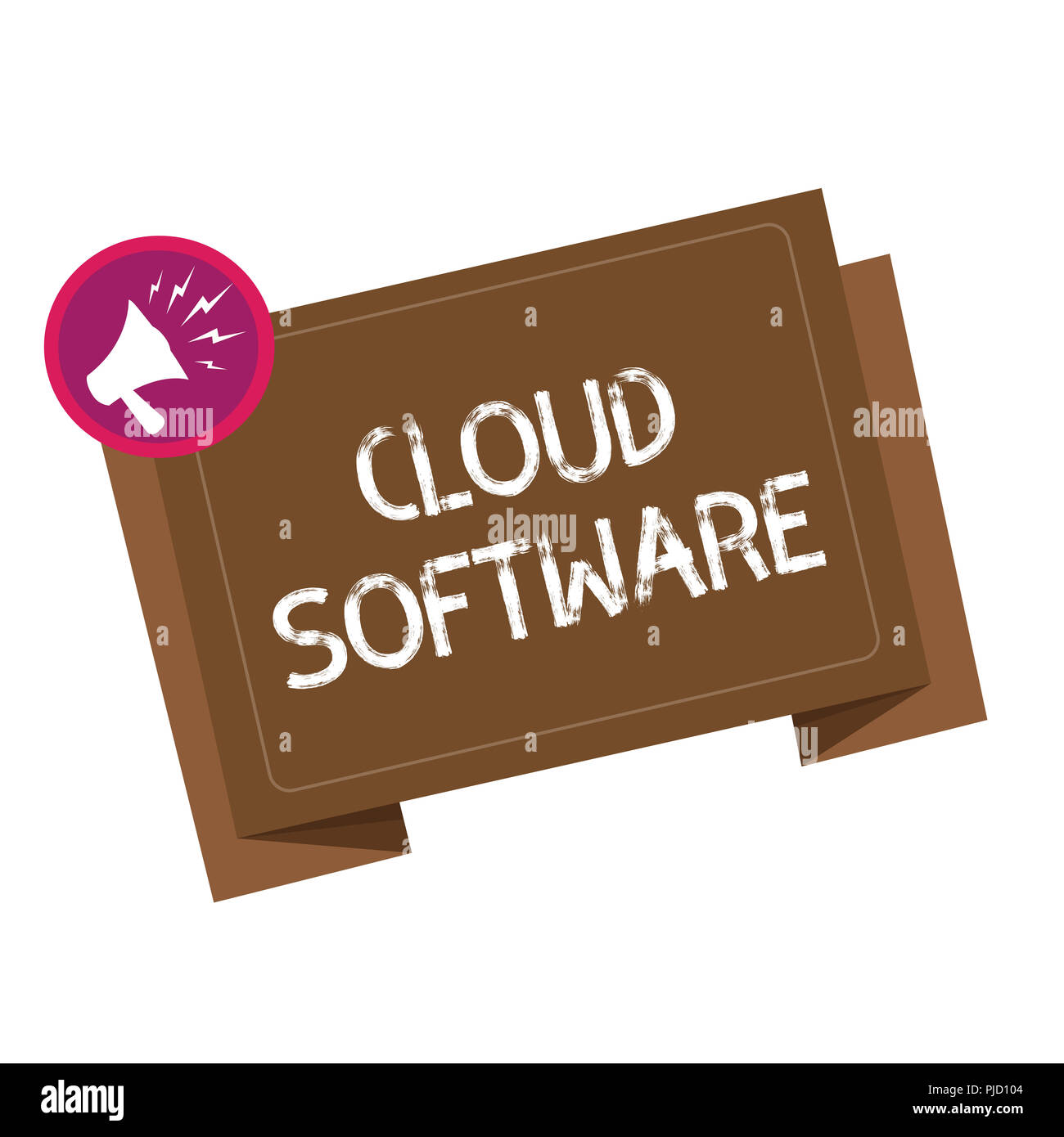 Conceptual hand writing showing Cloud Software. Business photo showcasing Programs used in ...