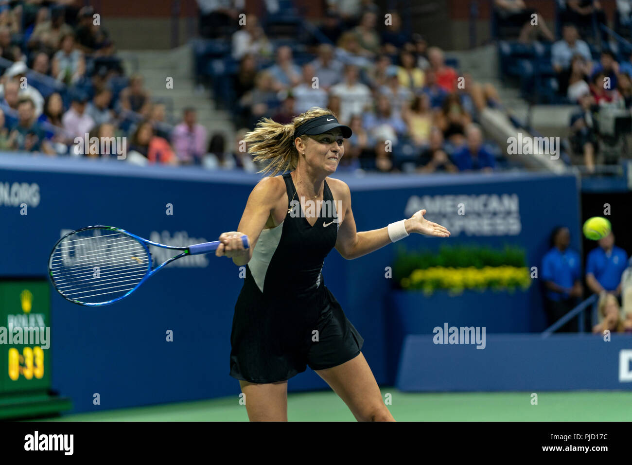 Maria Sharapova (RUS) competing at the 2018 US Open Tennis Stock Photo ...