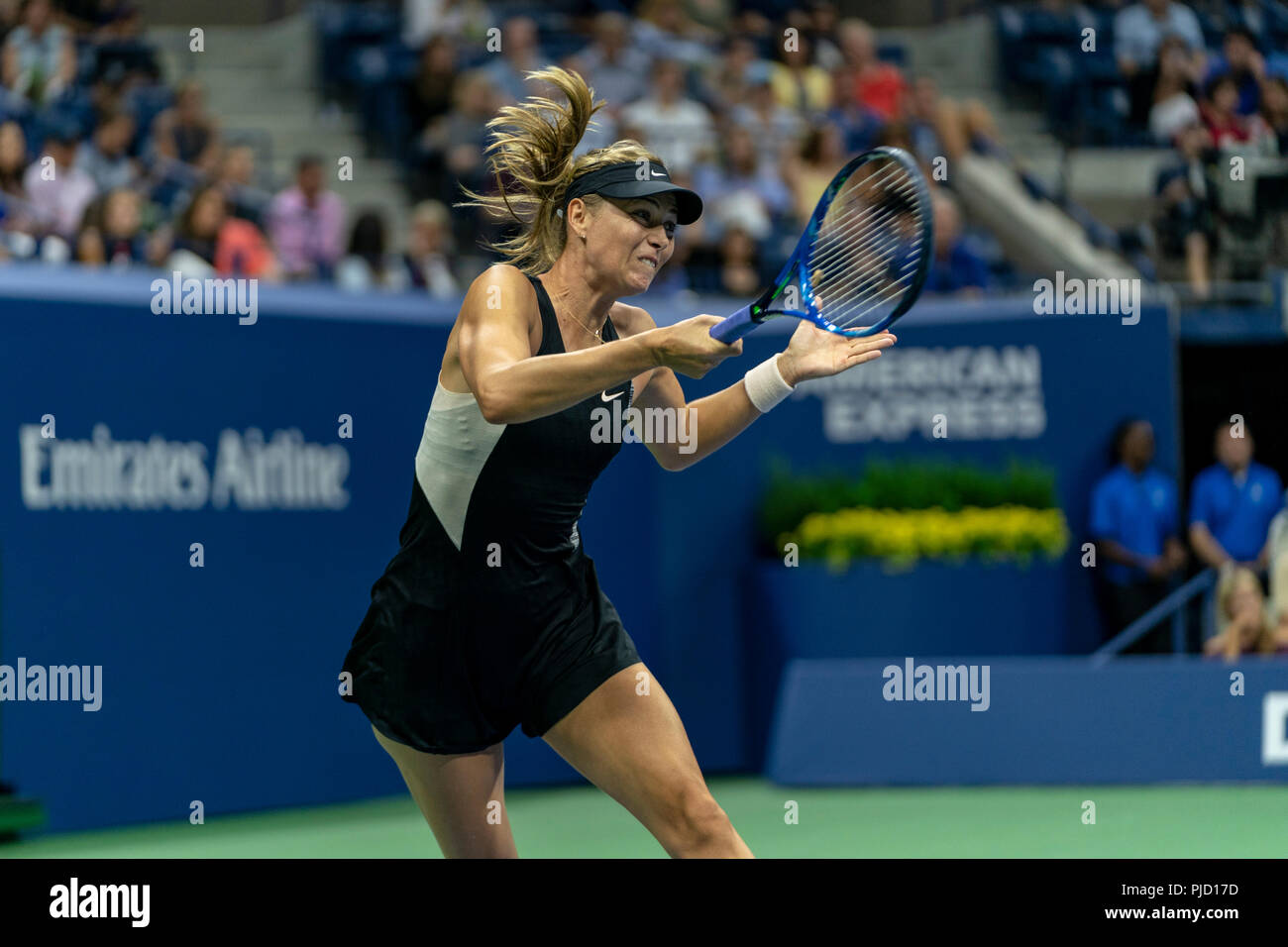 Maria Sharapova (RUS) competing at the 2018 US Open Tennis Stock Photo ...