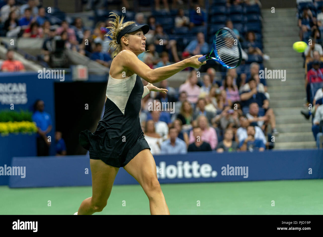 Maria Sharapova (RUS) competing at the 2018 US Open Tennis Stock Photo ...