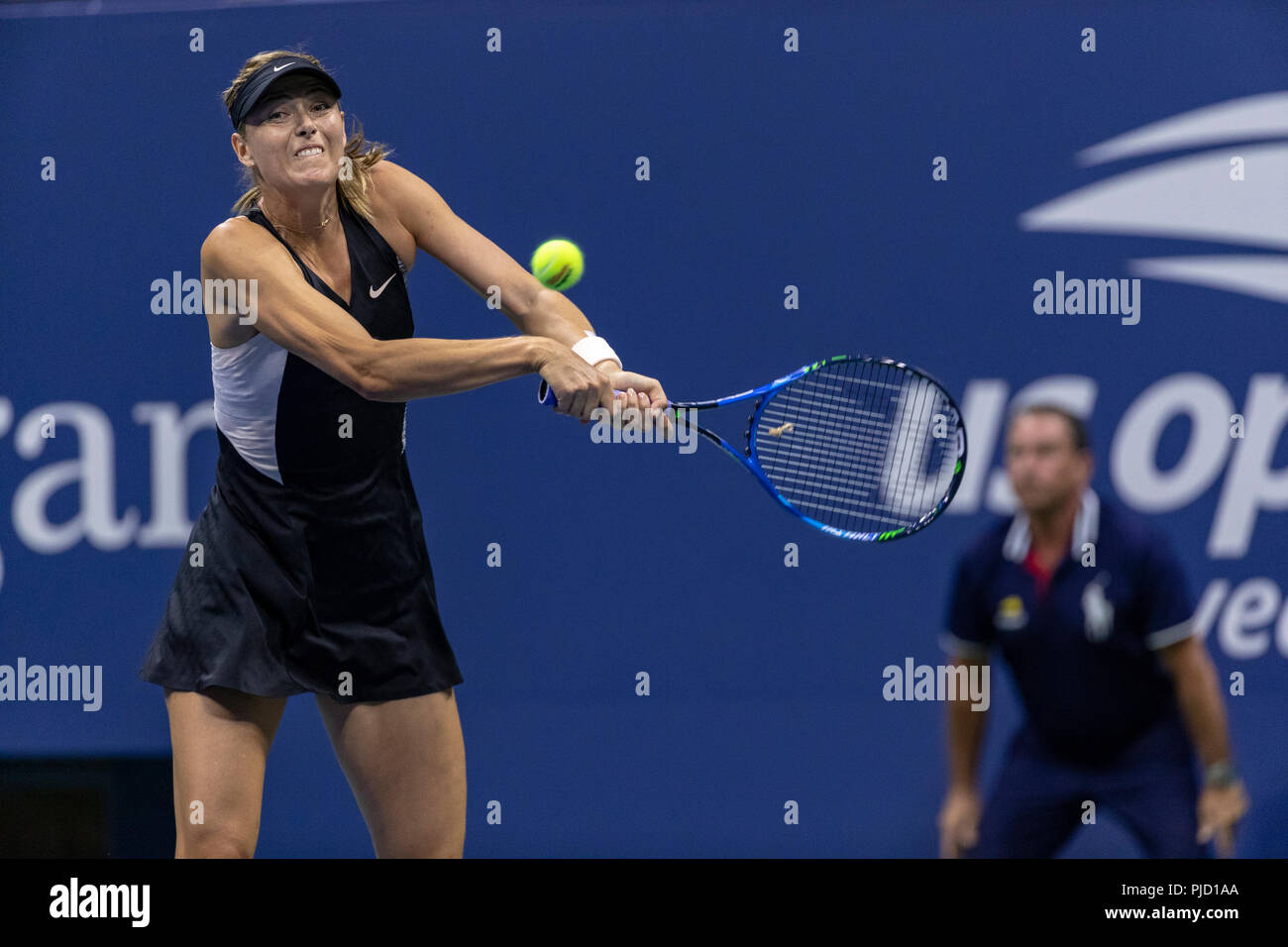 Maria Sharapova (RUS) competing at the 2018 US Open Tennis Stock Photo ...