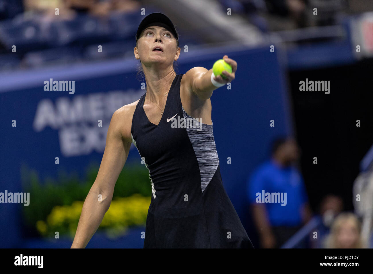 Maria Sharapova (RUS) competing at the 2018 US Open Tennis Stock Photo ...