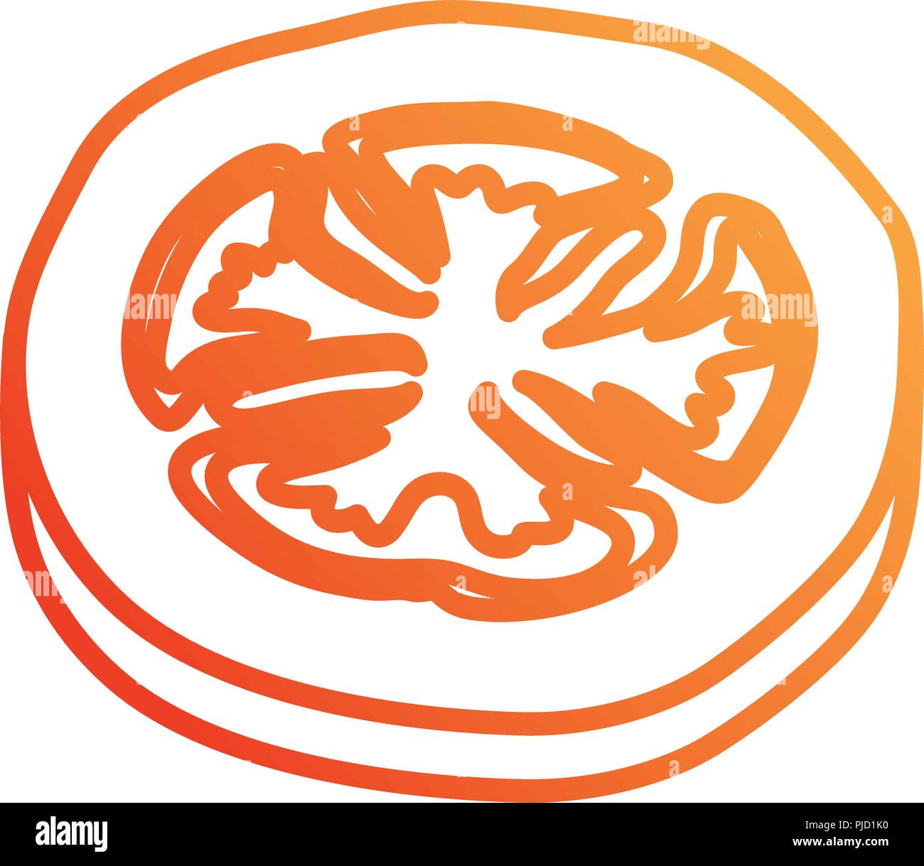 fresh tomato slice healthy food vector illustration design Stock Vector ...