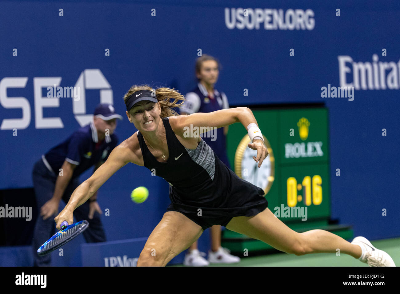 Maria Sharapova (RUS) competing at the 2018 US Open Tennis Stock Photo ...