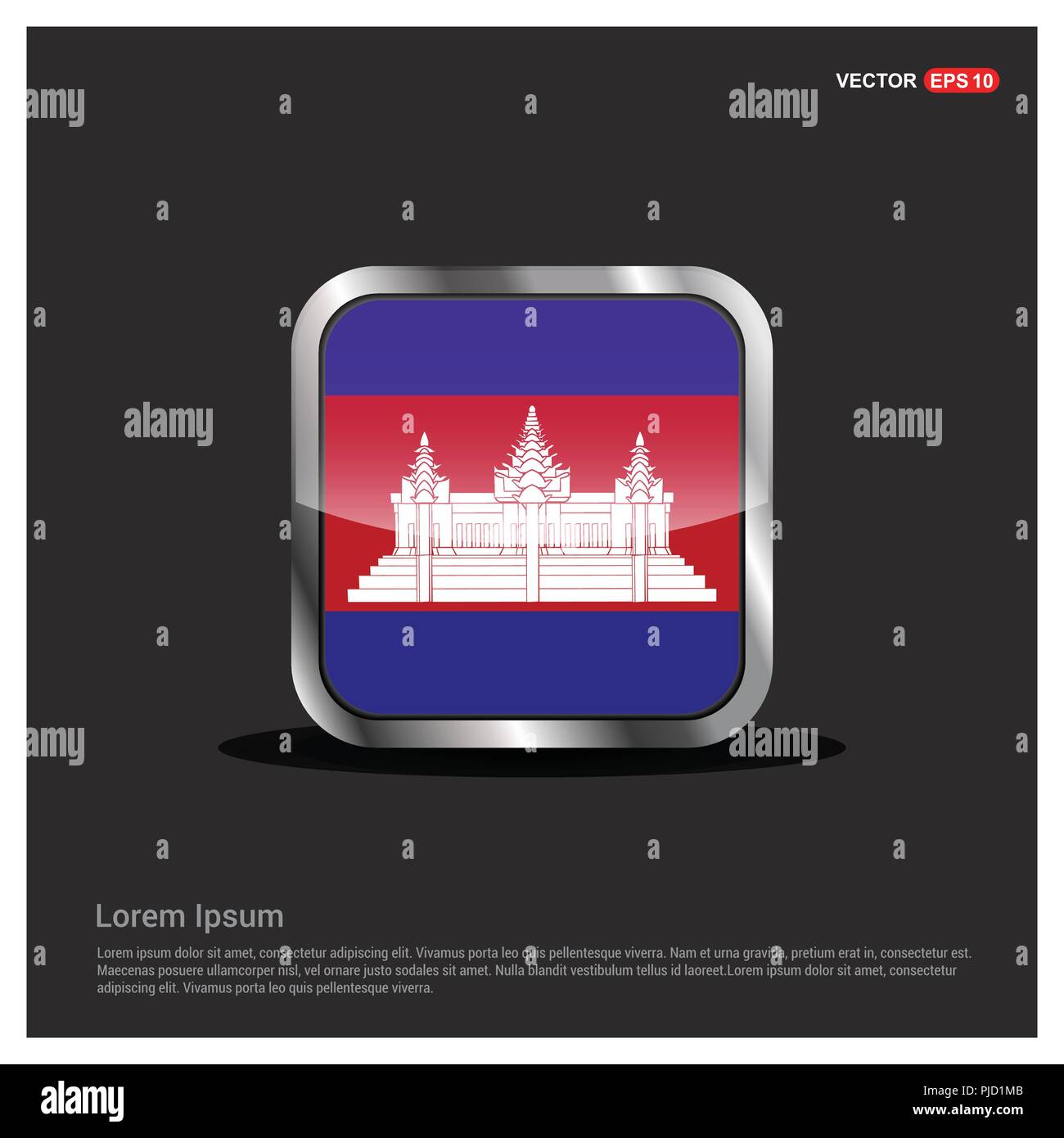 Cambodia flag design vector Stock Vector Image & Art - Alamy