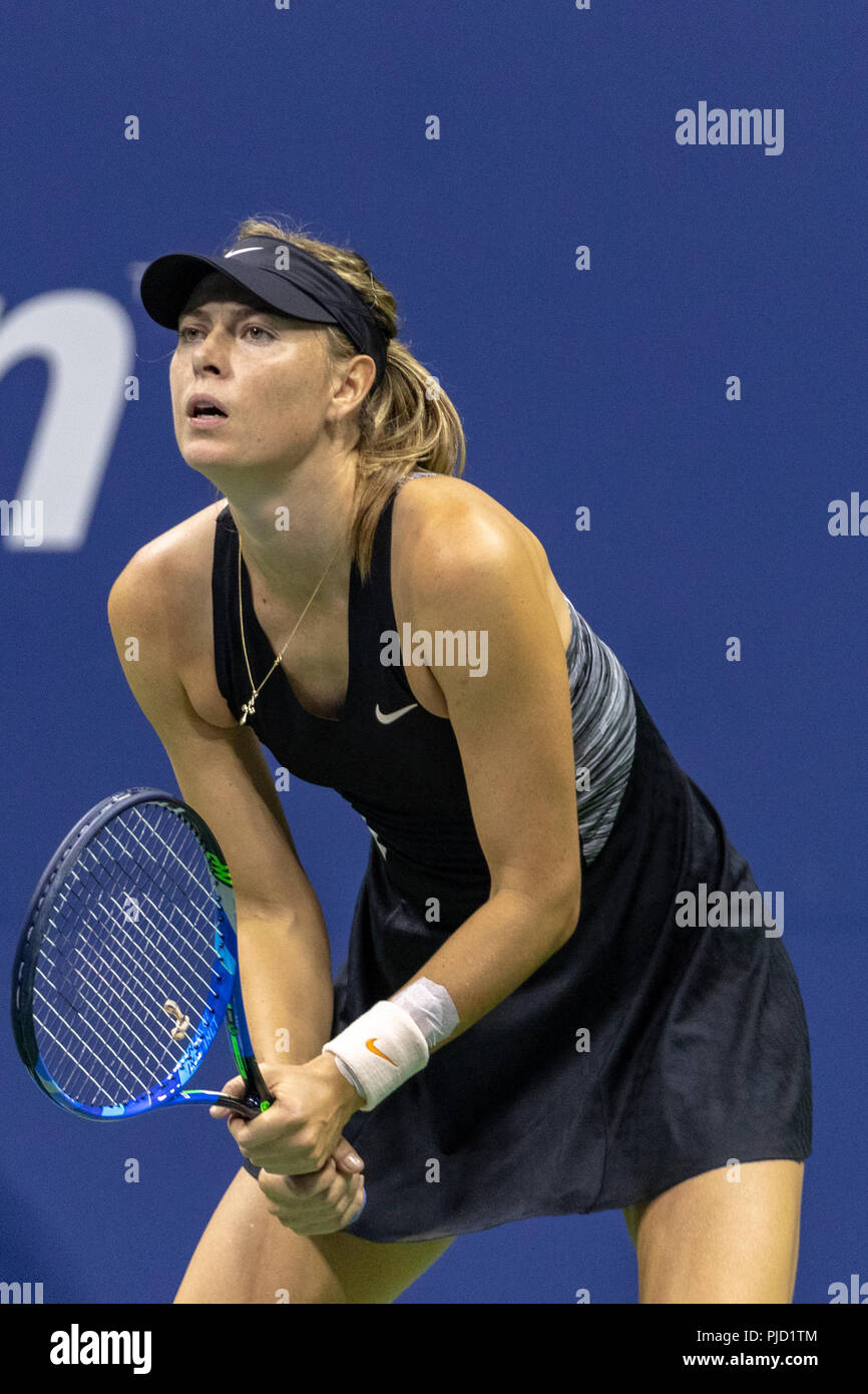 Maria Sharapova (RUS) competing at the 2018 US Open Tennis Stock Photo ...