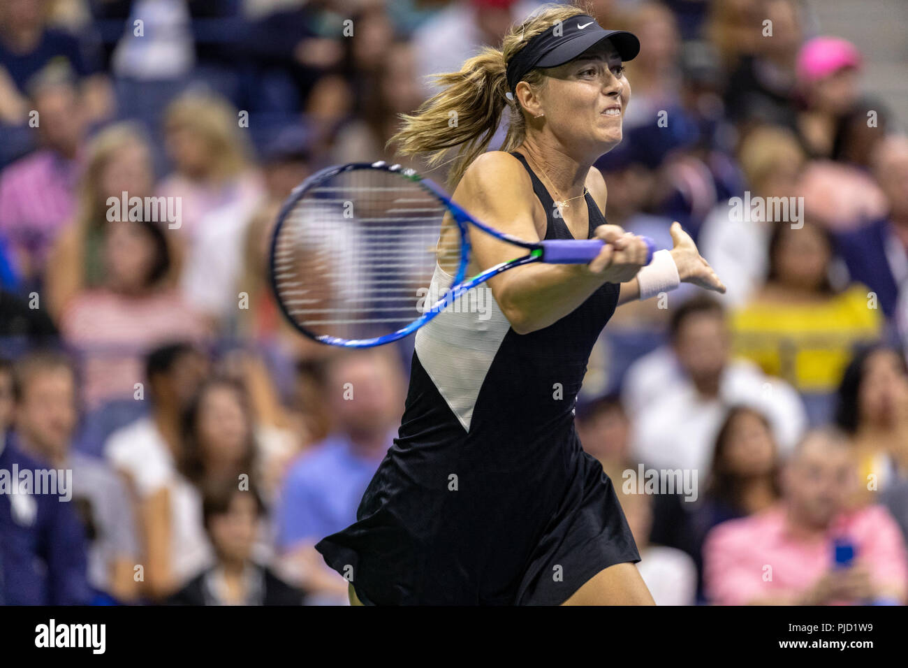 Maria Sharapova (RUS) competing at the 2018 US Open Tennis Stock Photo ...