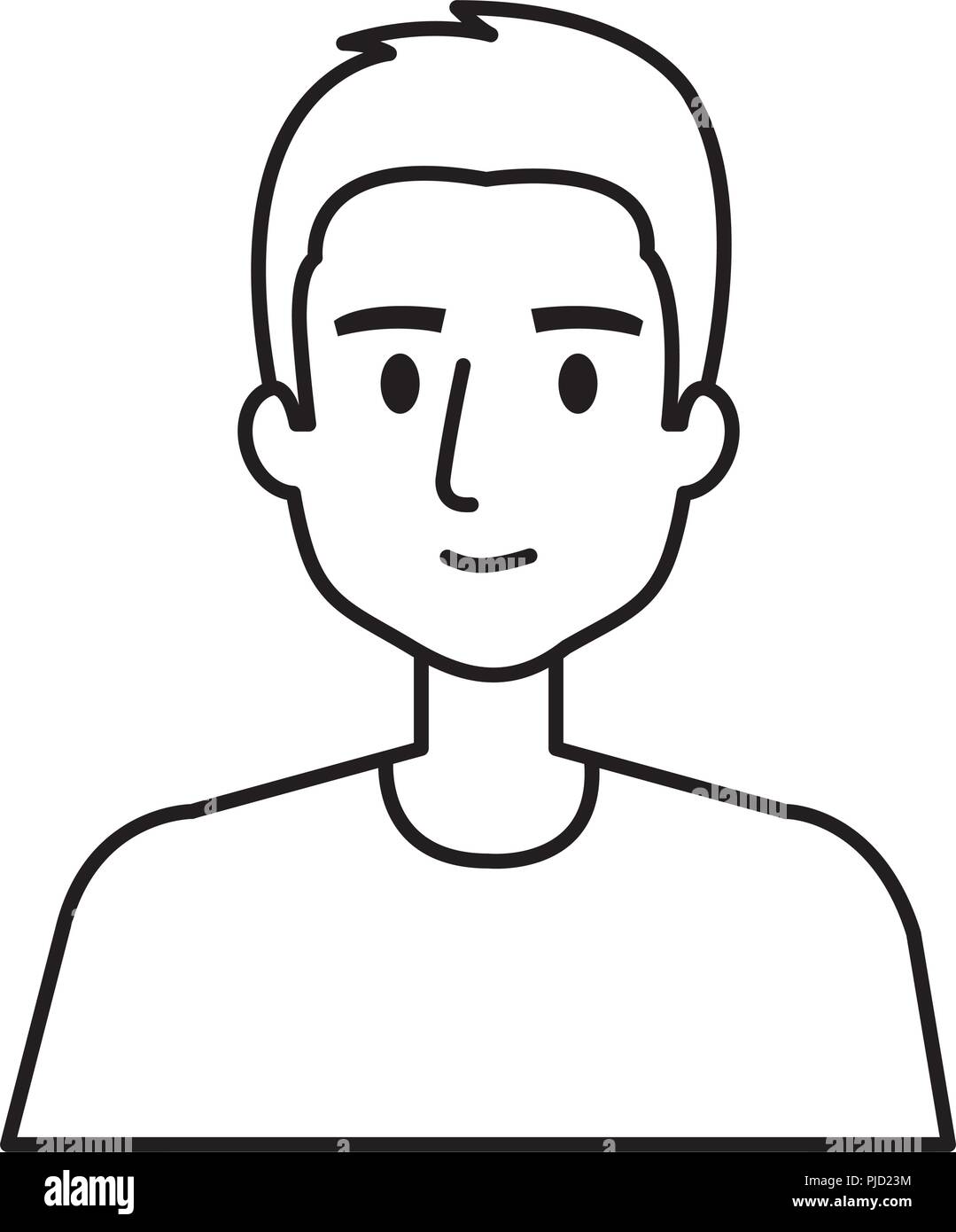 young man avatar character vector illustration design Stock Vector ...