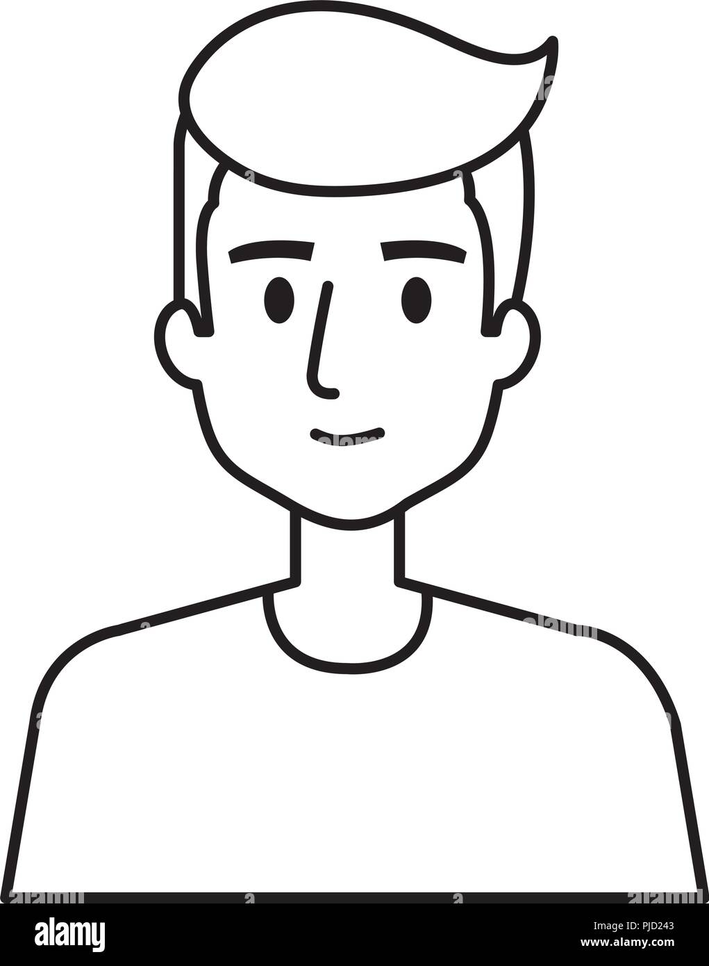 young man avatar character vector illustration design Stock Vector ...